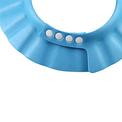 Safe Shampoo Shower Bathing Protection Soft Cap Hat for Toddler's, Baby,Children & Kids to Keep The Water Out of Their Eyes & Face (Blue)