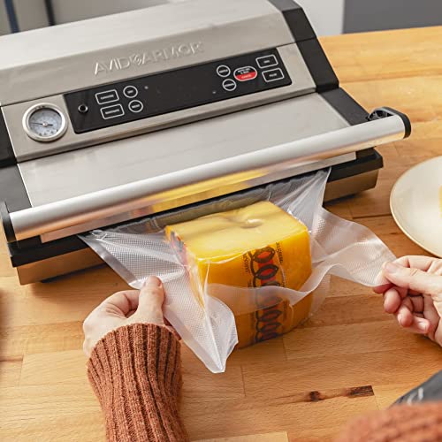Avid Armor Vacuum Sealer Bags Rolls - 4 Pack 11"x 25' (2 Rolls) and 8"x 25' (1 Roll) & Bonus 8" x25' Black/Clear Roll Compatible with Foodsaver Food Sealer Machines BPA Free Sous Vide 100 Feet Total