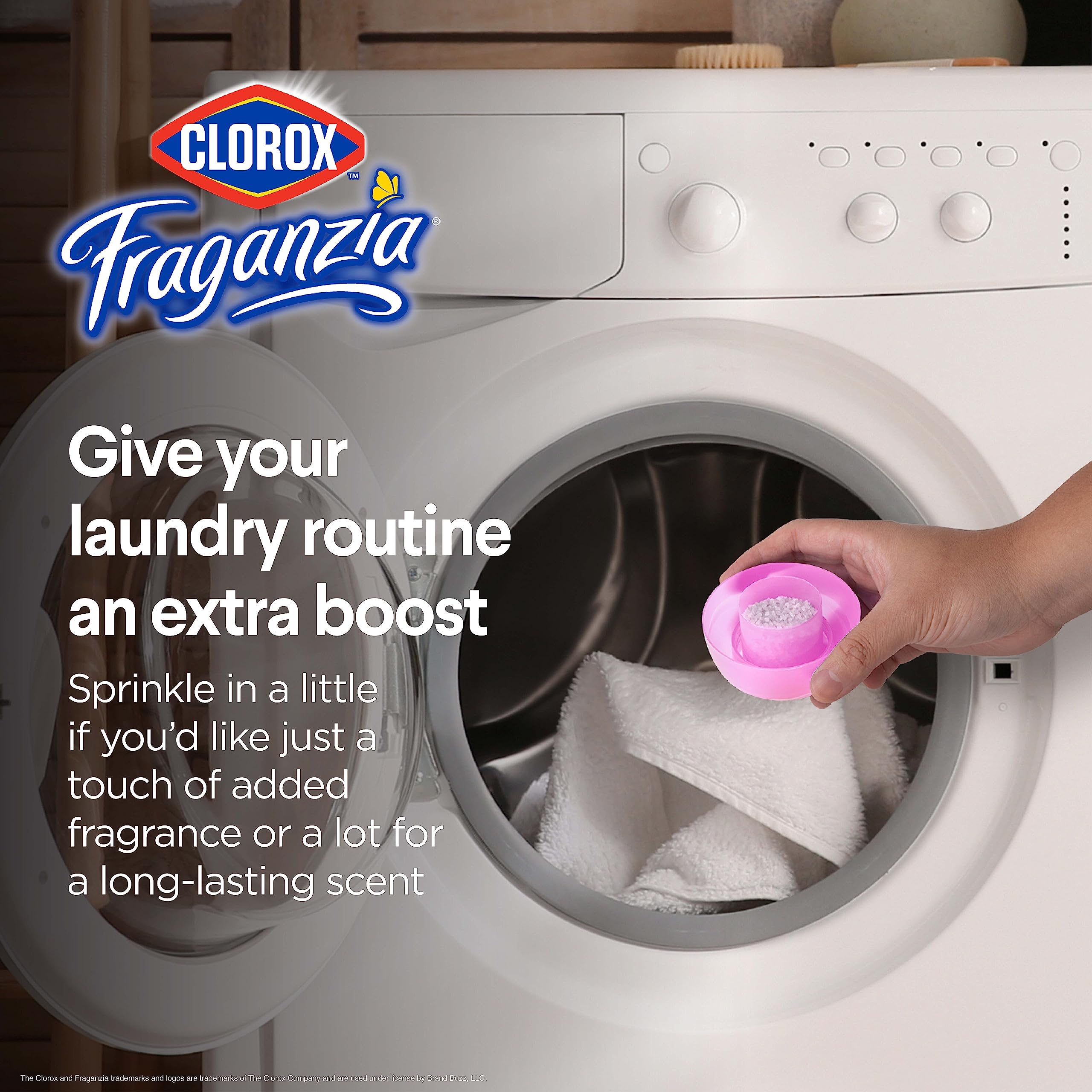 Clorox Fraganzia Laundry Scent Booster Crystals in Spring Scent - Easy to Use In-Wash Freshener Beads in Value Size 4.5x Larger for Long Lasting Fragrance, 70 Ounce - 6 Pack