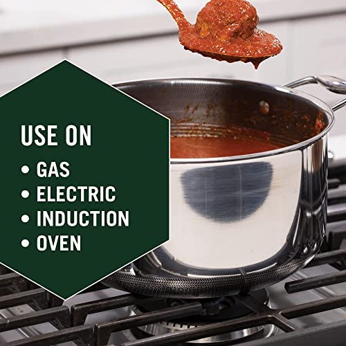 HexClad 12 Piece Hybrid Stainless Steel Cookware Set - 6 Piece Frying Pan Set and 6 Piece Pot Set with Lids, Stay Cool Handles, Dishwasher Safe, Induction Ready, Metal Utensil Safe