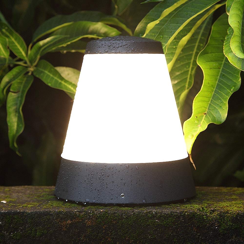 GJCQZQ Pathway Lights Anti-Rust European Aluminum PC Post Lights Triangle Modern LED Grey Outdoor Waterproof Pillar Lights Landscape Lawn Garden Villa Home Lighting Column Lights Post Lights Decor
