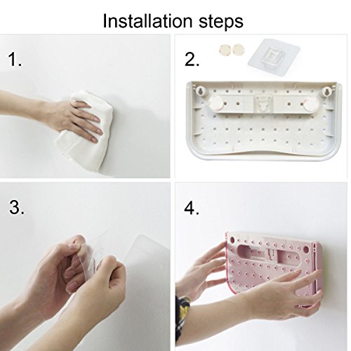Laugh Cat 4 Pack Hanging Plastic Shoe Rack Wall Mount Creative Folding Organizer Camper Shoes Storage Shelf Adhesive Shoe Holder For Door