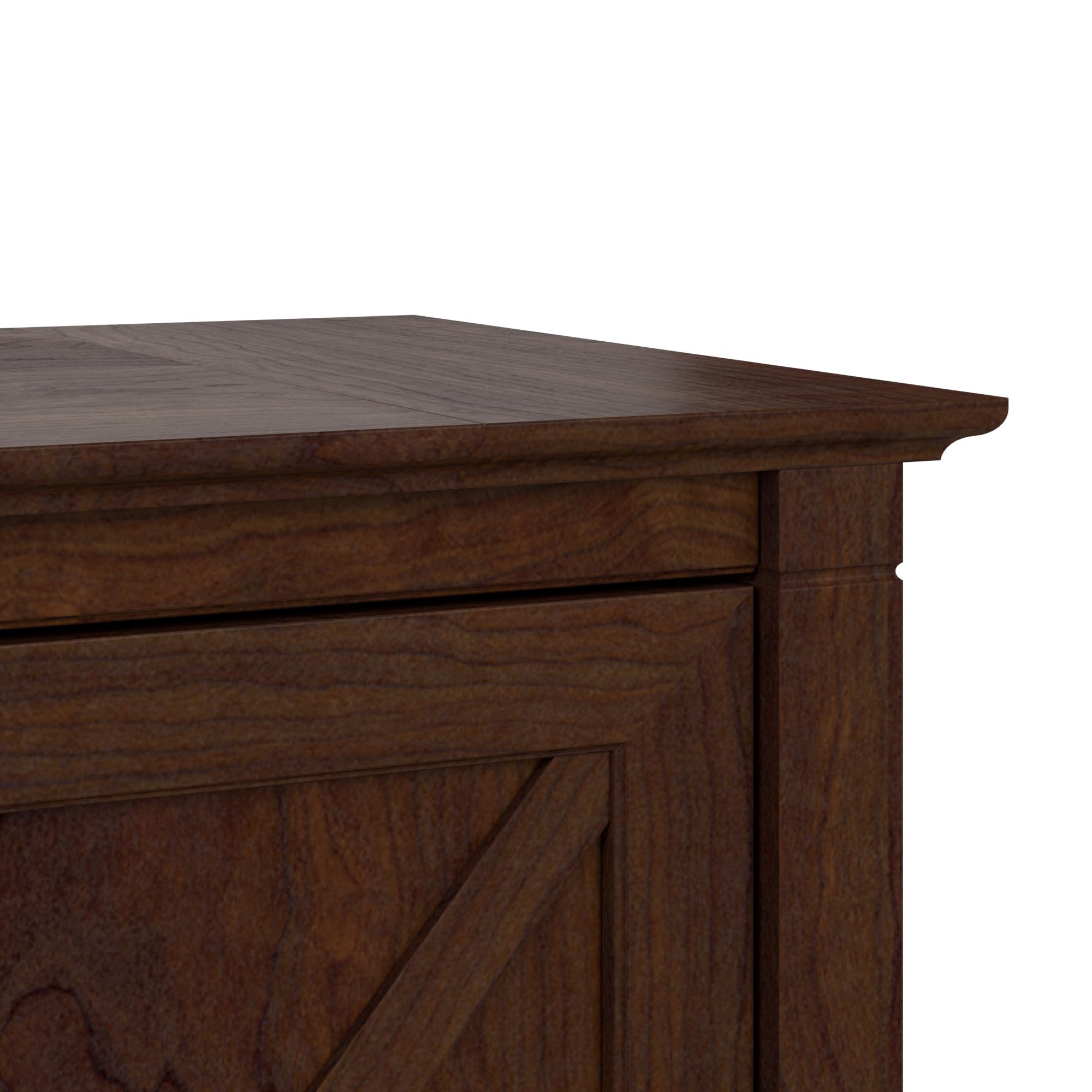 Bush Furniture Key West 2 Drawer Lateral File Cabinet in Bing Cherry