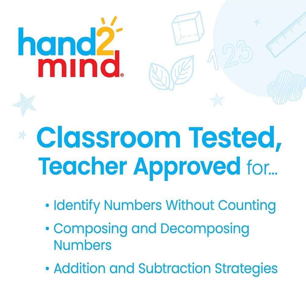 hand2mind Demonstration 20 Bead Rekenrek Classroom Set, Abacus for Kids Math, Math Manipulatives Kindergarten, Counting Rack for Kids, Counters for Kids Math, Kids Educational Toys (Set of 26)