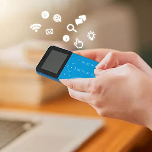 Elderly Cellphone, Dumb Phone ABS 2G 1400mAh Dual SIM Card for Home (Blue)