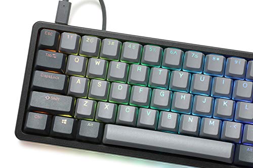 DROP ALT High-Profile Mechanical Keyboard — 65% (67 Key) Gaming Keyboard, Hot-Swap Switches, Programmable Macros, Backlit RGB LED, USB-C, Doubleshot PBT, Aluminum Frame (Kaihua Speed Silver, Black)