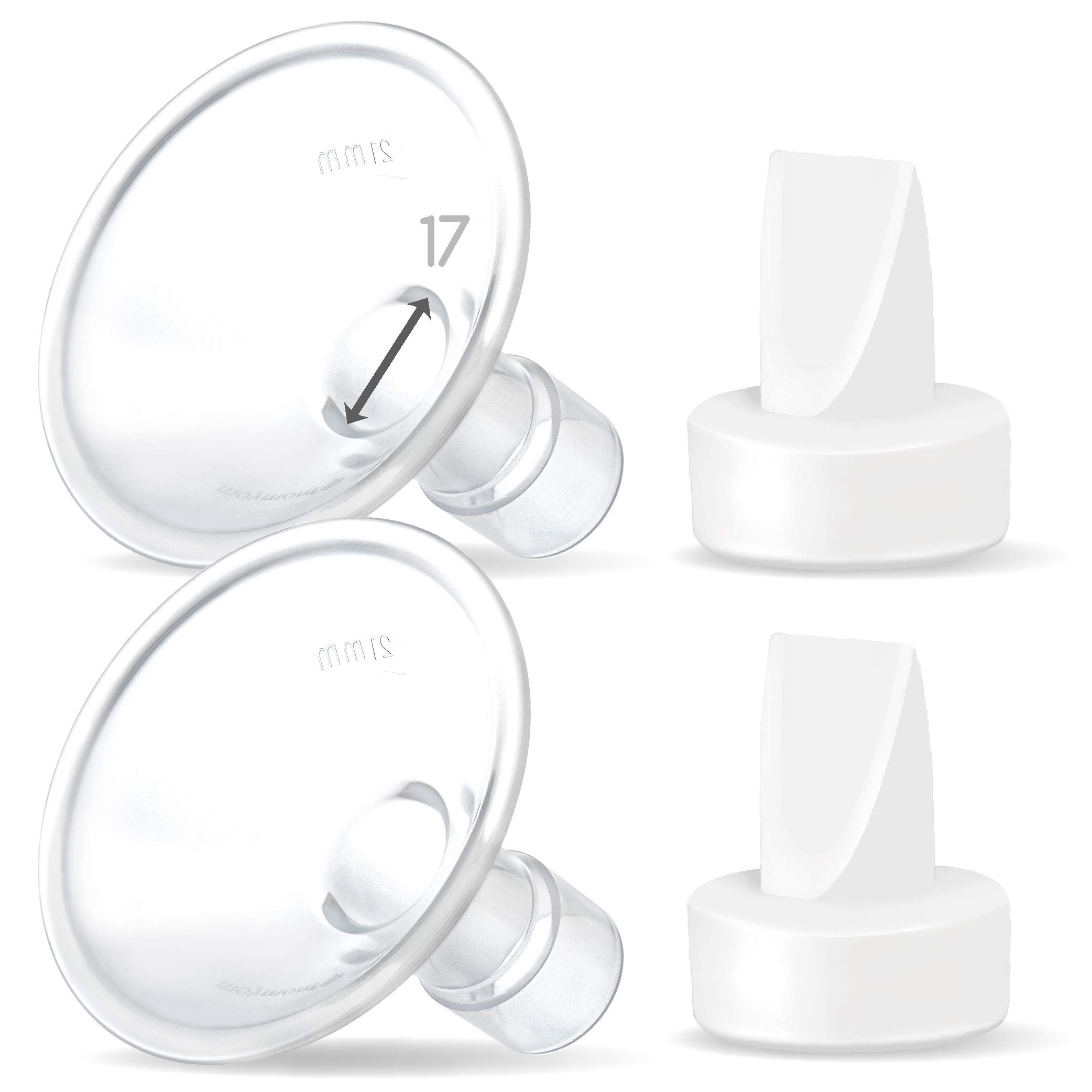 Maymom Compatible 17mm Breastshield Flange for Lansinoh Breastpump & Valve. Not Original Lansinoh Pump Parts. Replace Lansinoh Flange ComfortFit. Work with Lansinoh SignaturePro SmartPump Manual Pumps