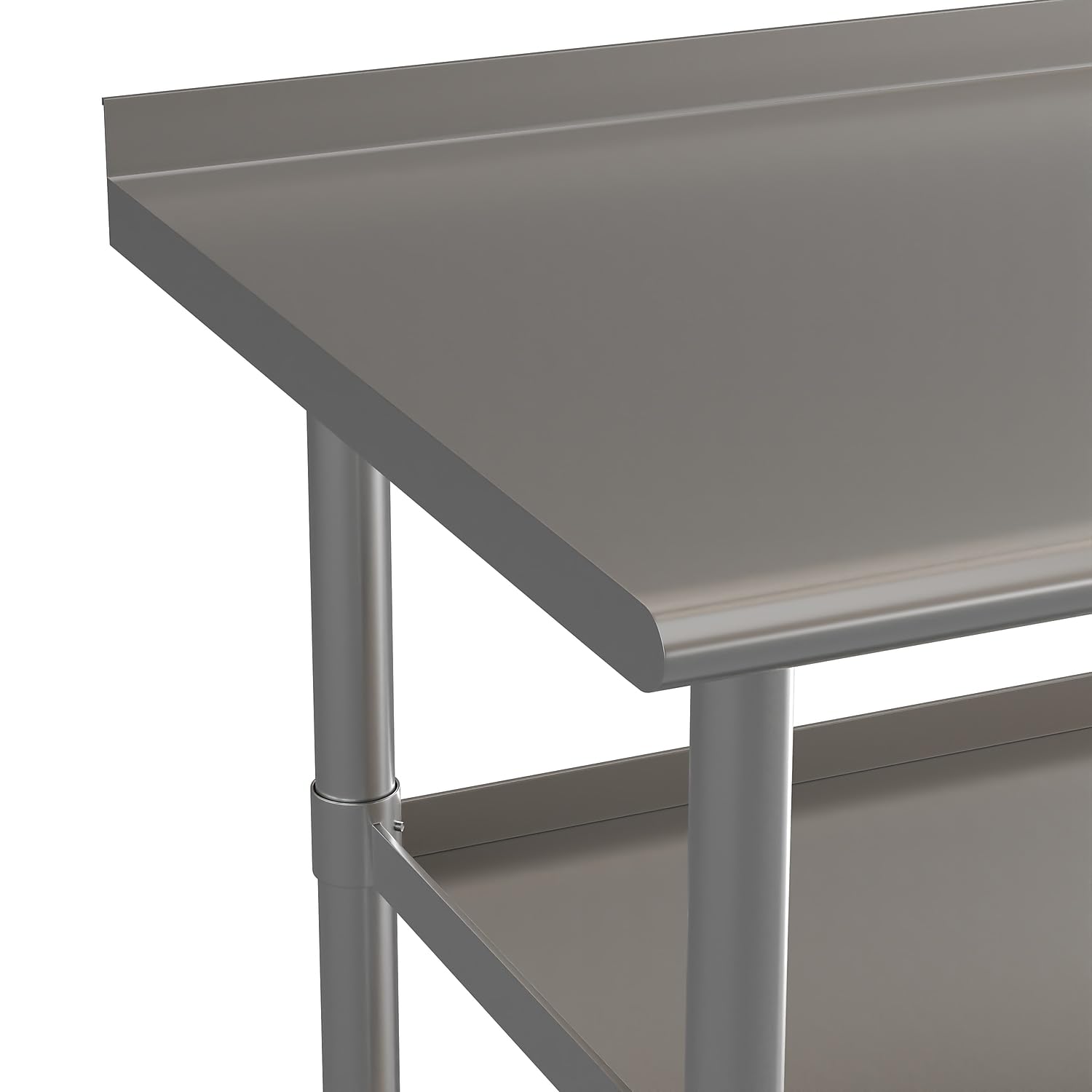 Flash Furniture Randolph Stainless Steel 18 Gauge Work Table with 1.5" Backsplash and 2 Undershelves - 60"W x 24"D x 36"H, NSF