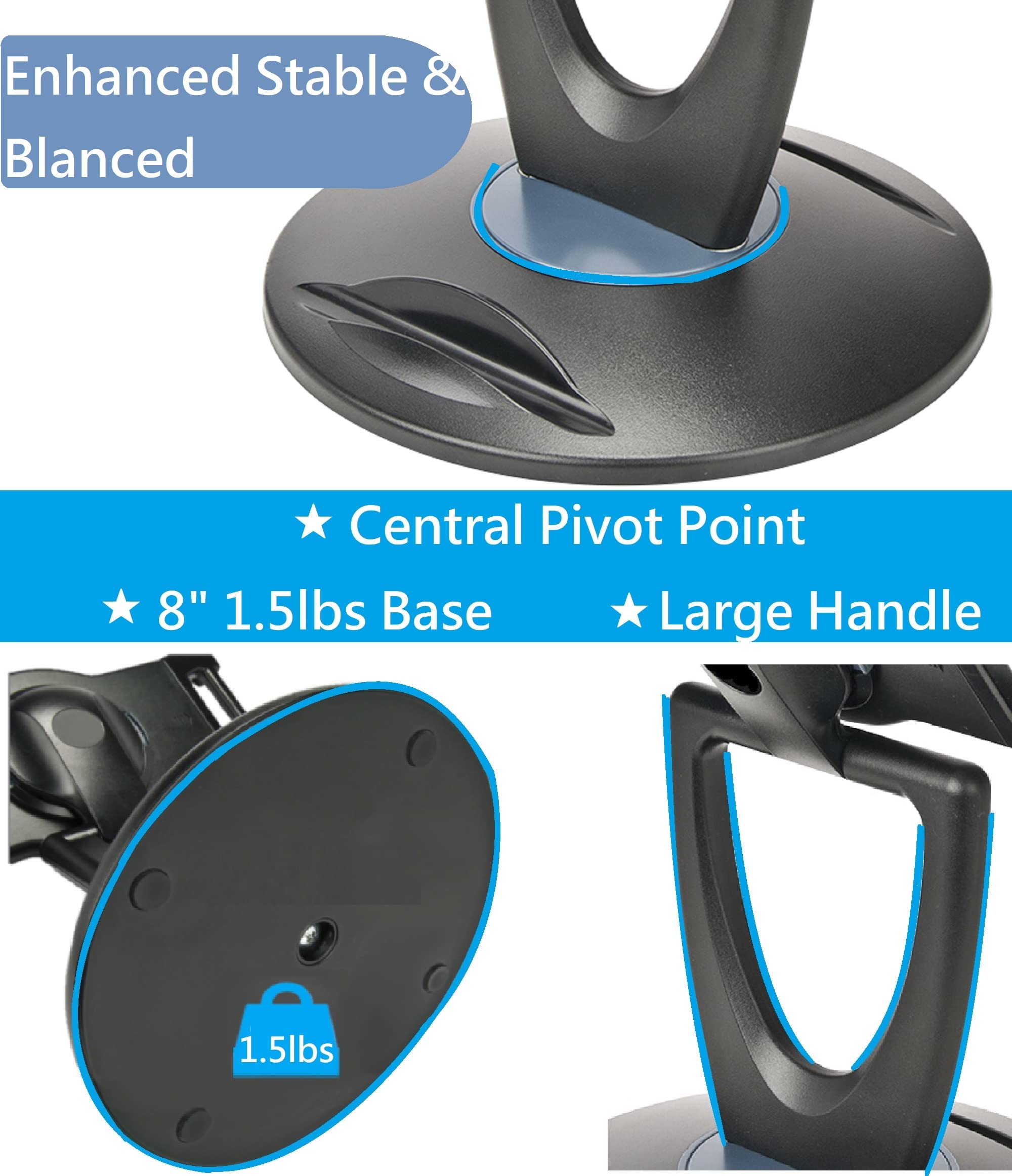 MAX SMART Large Tablet POS Stand, Rotating Commercial Tablet Stand, Swivel Base for Retail Kiosk Register Office Showcase Cashier and Business