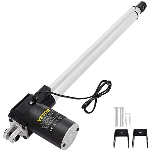 Happybuy 16 Inch Stroke Electric Actuators DC 12V with Mounting Bracket Heavy Duty 6000N/1320LB Actuators for Recliner TV Table Lift Massage Bed Electric Sofa
