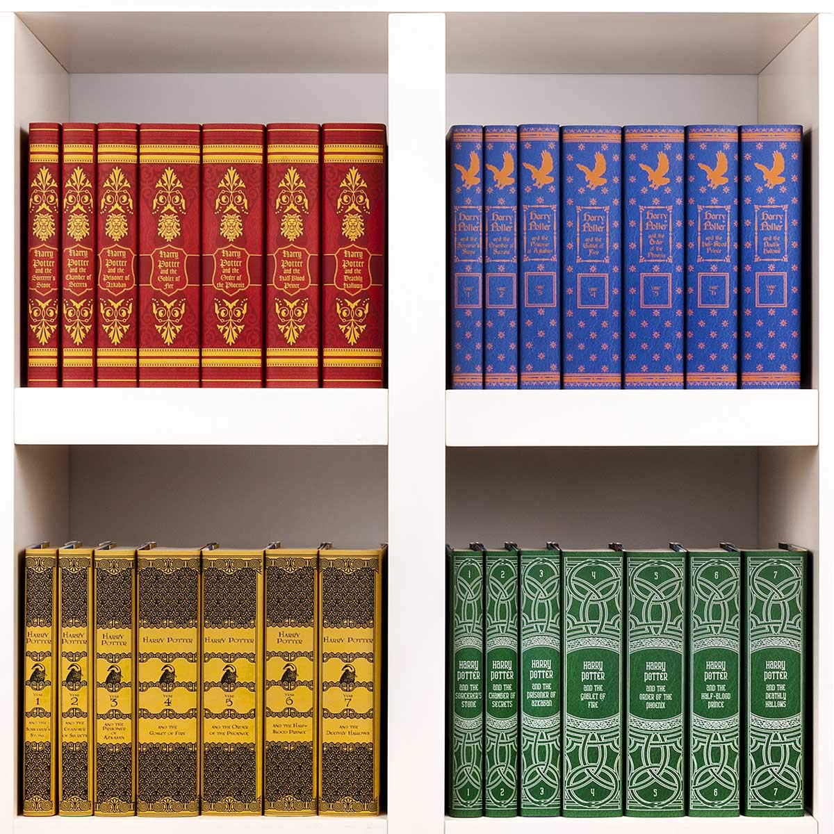 Juniper Books Harry Potter Boxed Set: Gryffindor Edition | 7 Hardcover Volumes with Custom Designed Art Book Covers | Author J.K. Rowling | Includes All 7 Volumes