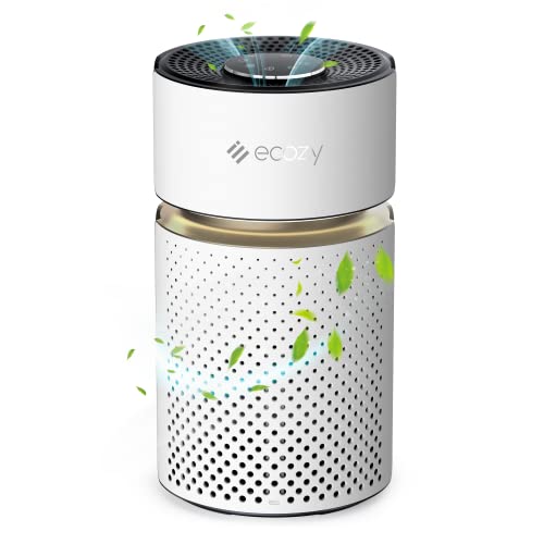 ecozy Air Purifiers H13 True HEPA Air Filter for Home Large Room for Bedroom for Pets, Smoke, Dust, Portable 21dB Quiet Sleep Air Cleaner with Carbon Filter with Washable Pre-filter, Ivory