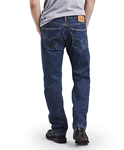 Levi's Men's 505 Regular Fit Jeans (Also Available in Big & Tall), Dark Stonewash, 36W x 32L