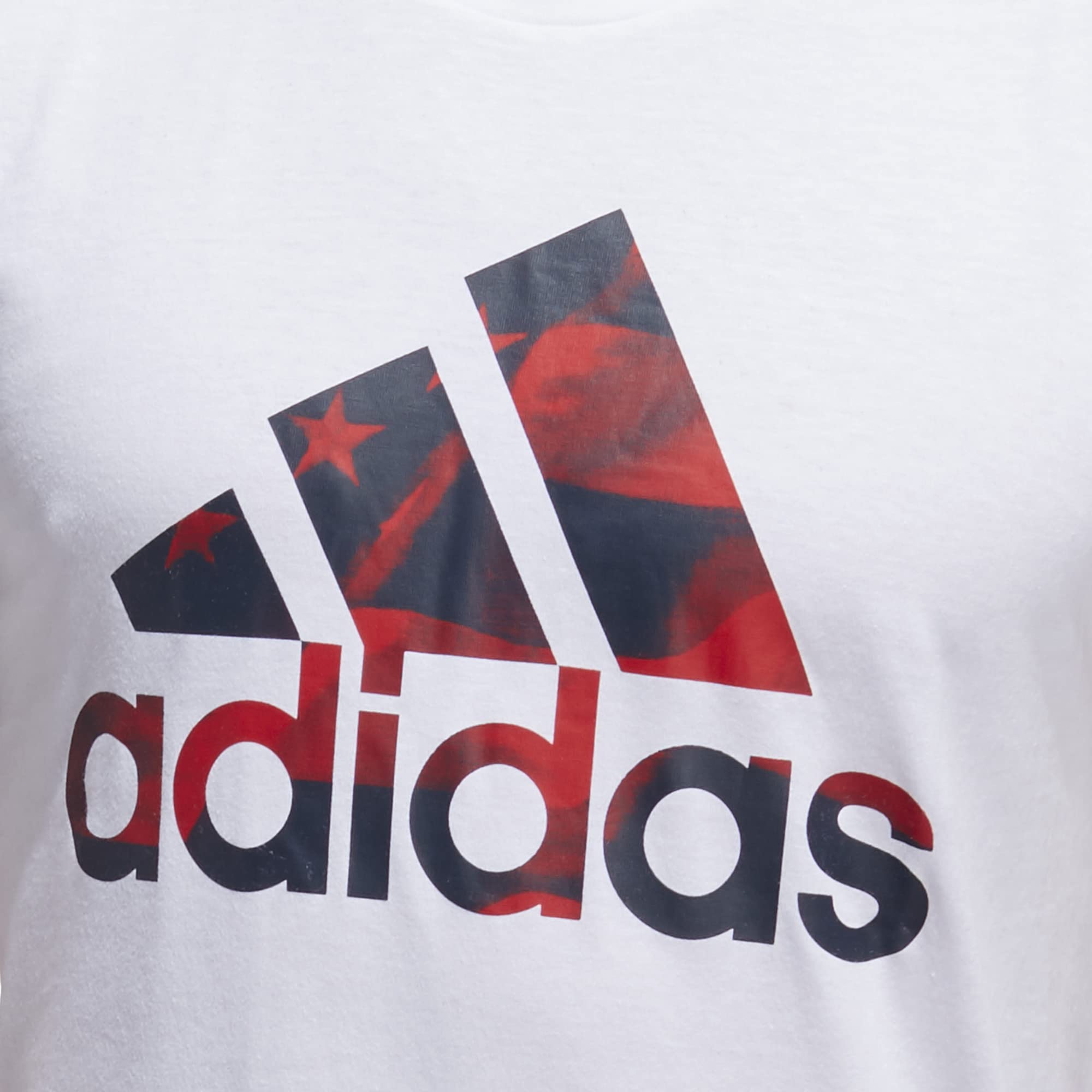 adidas Mens Americana Cotton Graphic Tank White Large