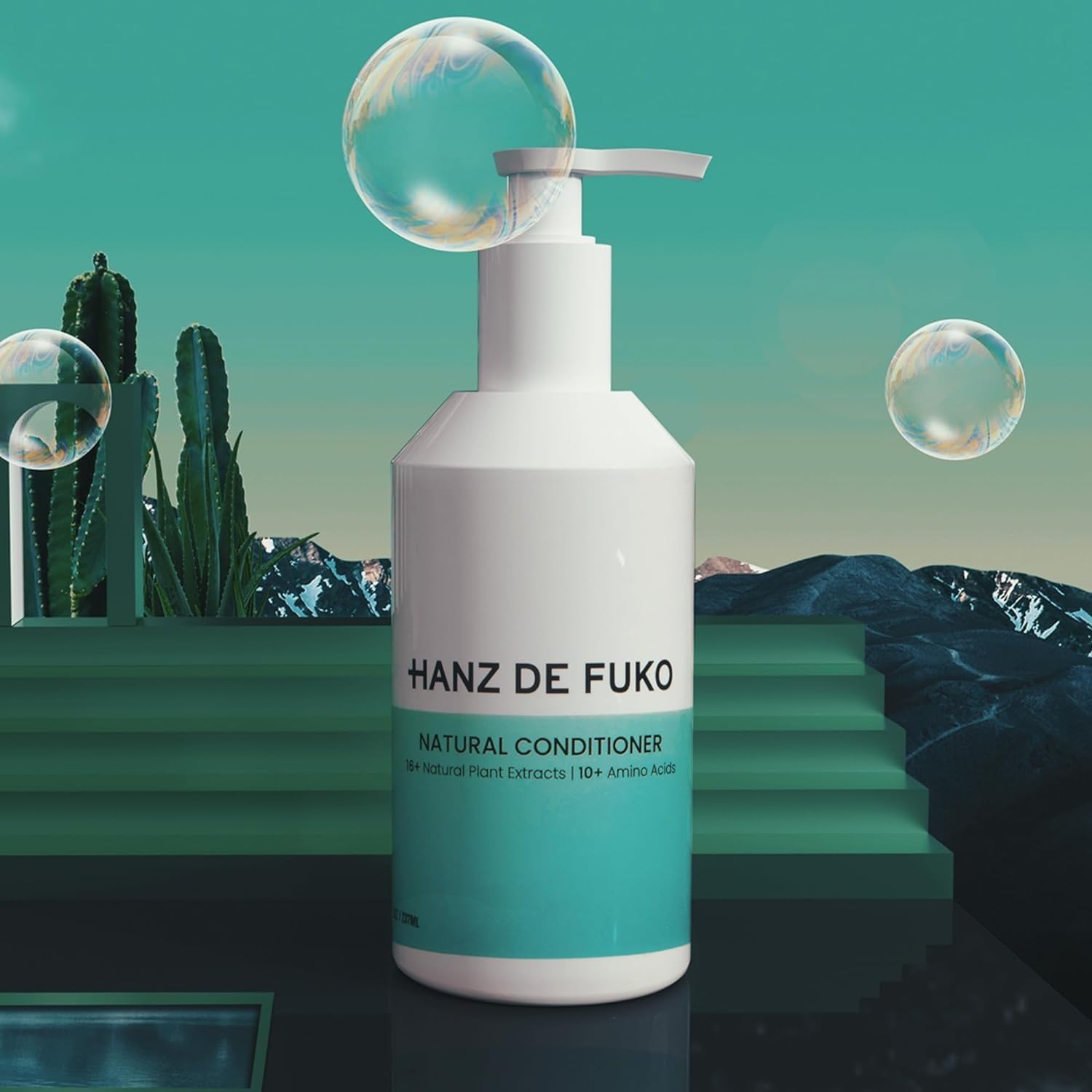 Hanz de Fuko Premium Natural Conditioner β Sulfate and Paraben Free β Fights Dandruff and Scalp Irritation β 16+ Natural Plant Extracts, 8 oz.