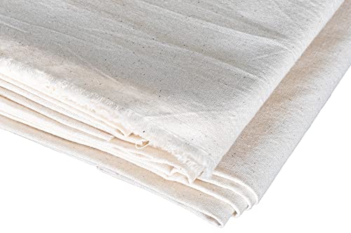 Cotton Muslin Fabric Unbleached - Soft and Lightweight Muslin Fabric by Yard - 100% Cotton Fabric for Pillow Cases, Drapes, Backdrops, Embroidery, and Bags - 60" Wide (Natural - 2 Yards)