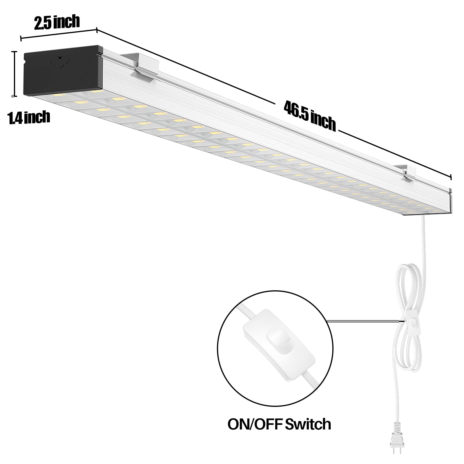 ANTLUX 4FT Led Shop Lights, 72W 8000LM Super Bright LED Garage Light,5000K Linkable 4 Foot LED Shop Lighting for Garage with Plug, 48 Inch LED Light Fixtures for Garage Warehouses Shops, 4 Pack