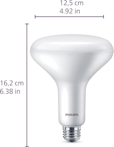 PHILIPS LED Flicker-Free Frosted Dimmable BR30 Light Bulb - EyeComfort Technology - 650 Lumen - Soft White (2200K) - 7.5W=65W - E26 Base - Title 20 Certified - Ultra Definition - Indoor - 4-Pack