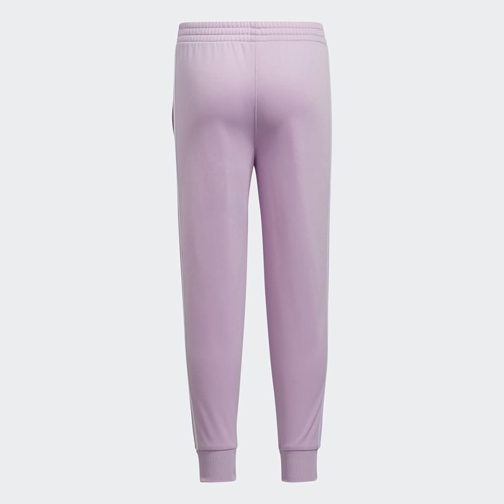 adidas Girls' Zip Front Classic Tricot Jacket and Joggers Set, Clear Lilac, 4T