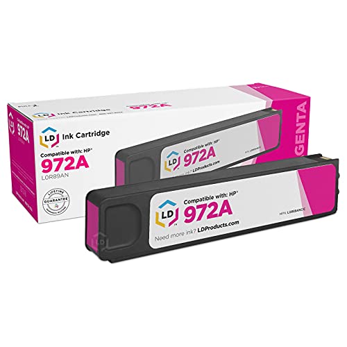 LD Compatible Ink Cartridge Replacements for HP 972A L0R89AN (Magenta)