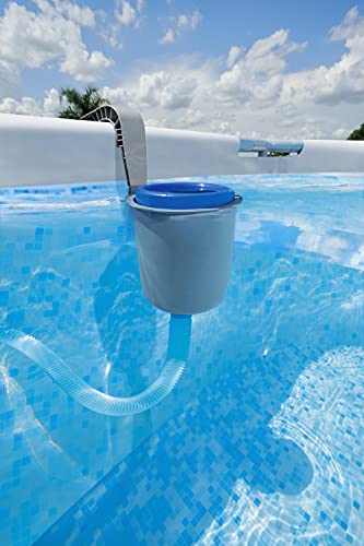 Bestway Flowclear Wall Mount Surface Skimmer | Cleans Above Ground Pools | Attracts Floating Debris, One Size, Grey