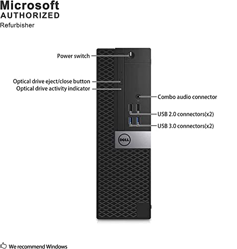 Dell OptiPlex 7040 Small Form Factor PC, Intel Quad Core i7-6700 up to 4.0GHz, 16G DDR4, 512G SSD, Windows 10 Pro 64 Bit-Multi-Language Supports English/Spanish/French (Renewed)