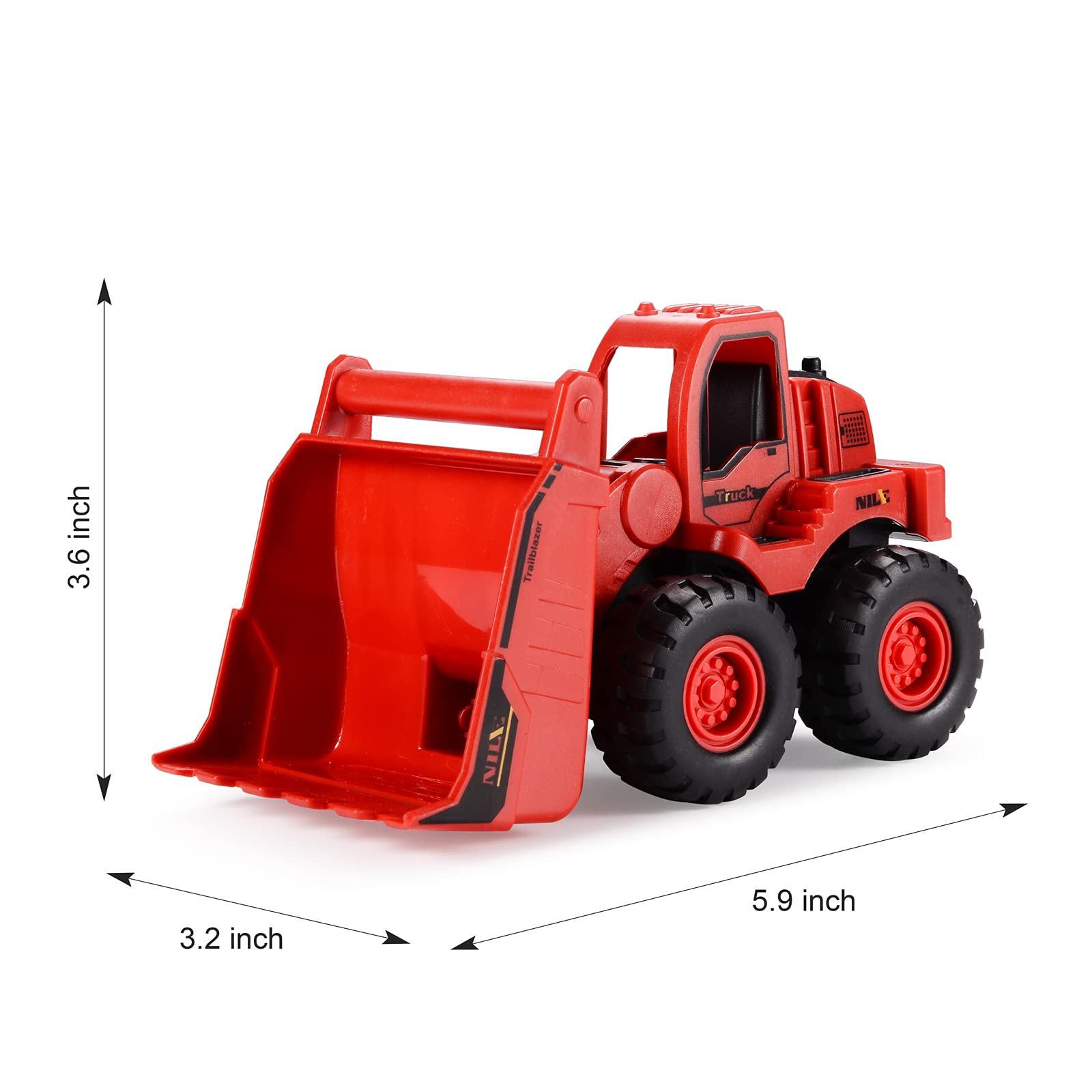 Construction Toys, Friction Powered Excavator Loader Truck Vehicles, Beach Sand Sandbox Toys for 3, 4, 5 Years Old Boys Kids Girls (2 Pack)