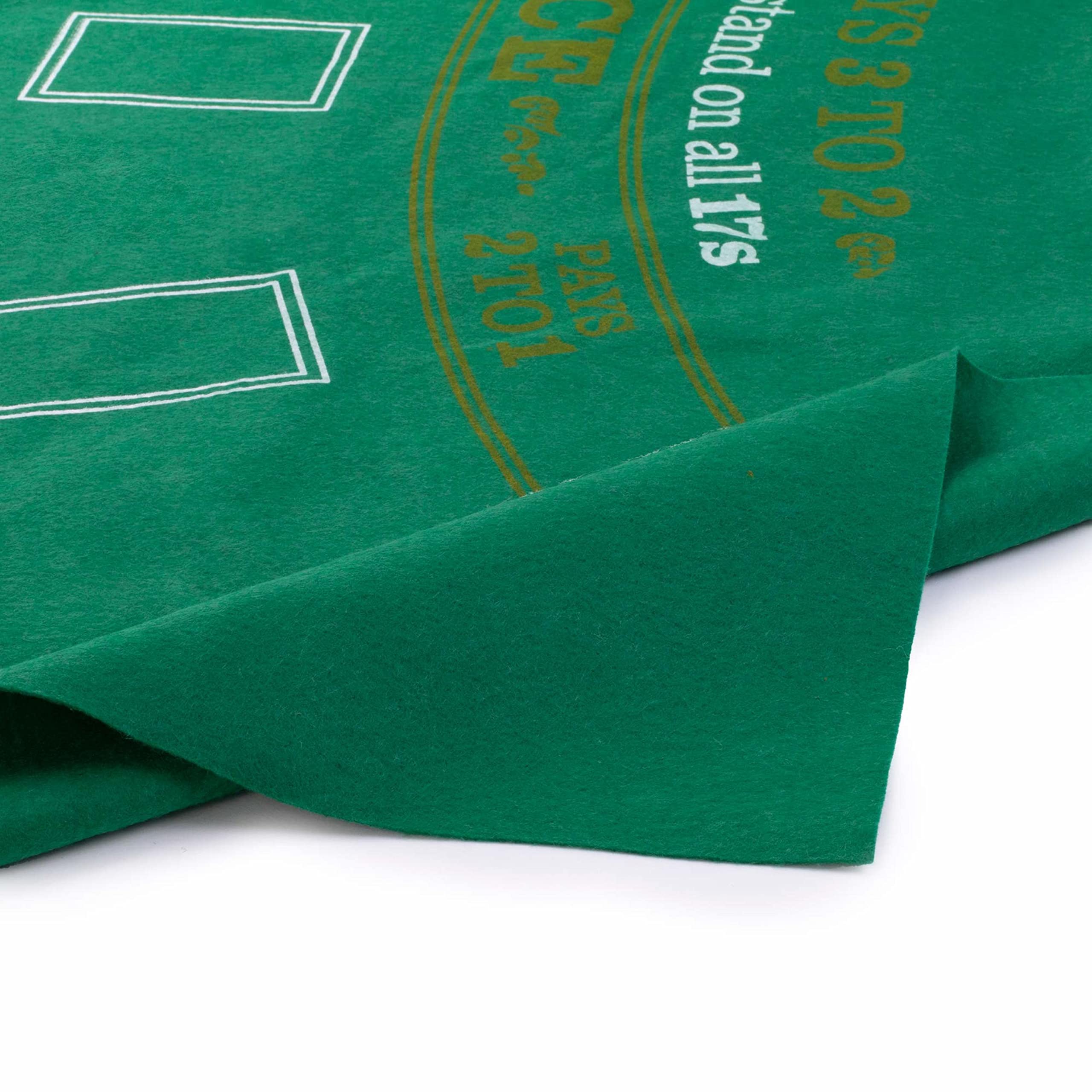 Blackjack Essentials Set β Includes Green Blackjack Tabletop Felt Mat, Blackjack Dealer Shoe + Discard Tray & 12 Decks of Playing Cards β Casino Card Game Pack for Gambling Games & Family Game Night