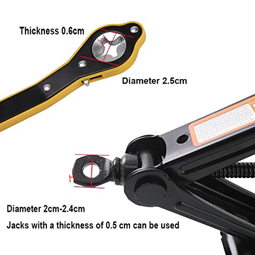 CUIDYSDP Auto Labor-saving Jack Ratchet Wrench,360° forward and reverse knob design Jack Ratchet Wrench Hand Tool