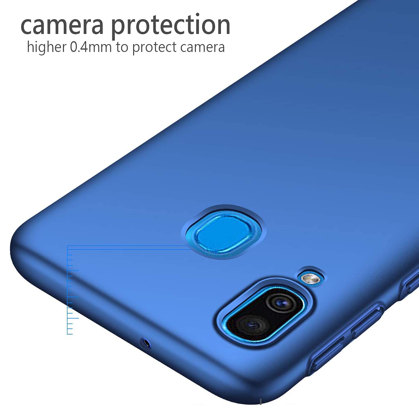 Ahonest Case for Samsung A40 Slim Protective Samsung Galaxy A40 Phone Case [Protect from ShockScratchSlipMarks] [Ultra Thin] [Matte Finish] Durable PC Hard Cover for Samsung Galaxy A40 (Blue)