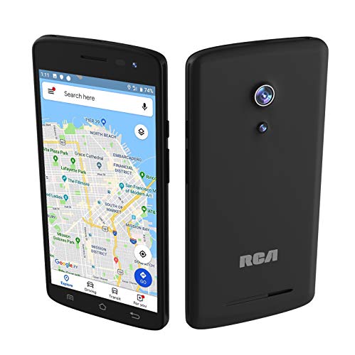RCA Q2 Android 9.0 Pie, 5.0" HD, 4G LTE, 16GB, 8MP 5MP Dual Camera, Dual Sim, Unlocked Smartphone (Black)