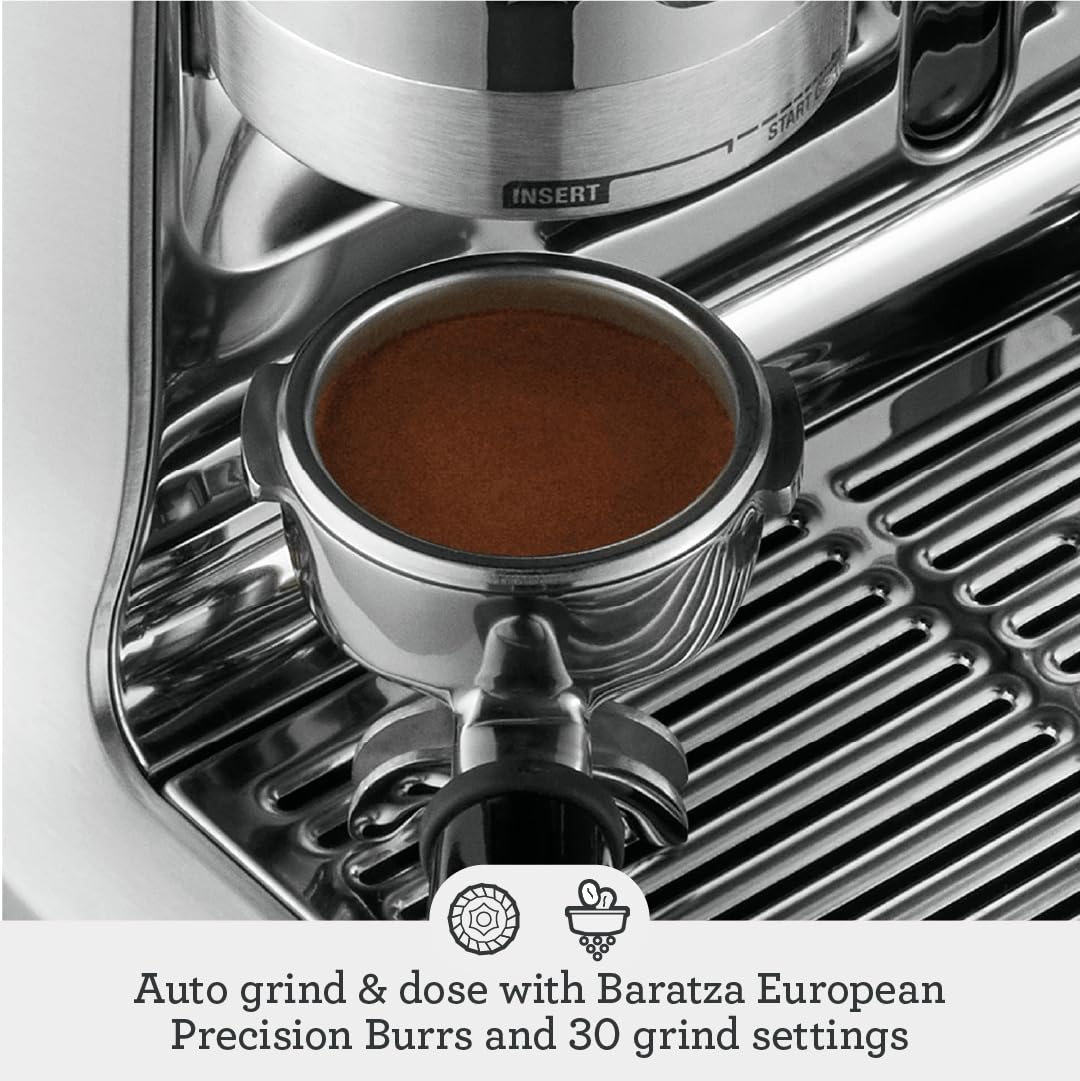 Breville the Oracle Touch Automatic Espresso Machine with Grinder & Milk Frother, Espresso Maker with Touchscreen, Cappuccino & Latte Machine for Home, BES990DBL, Damson Blue