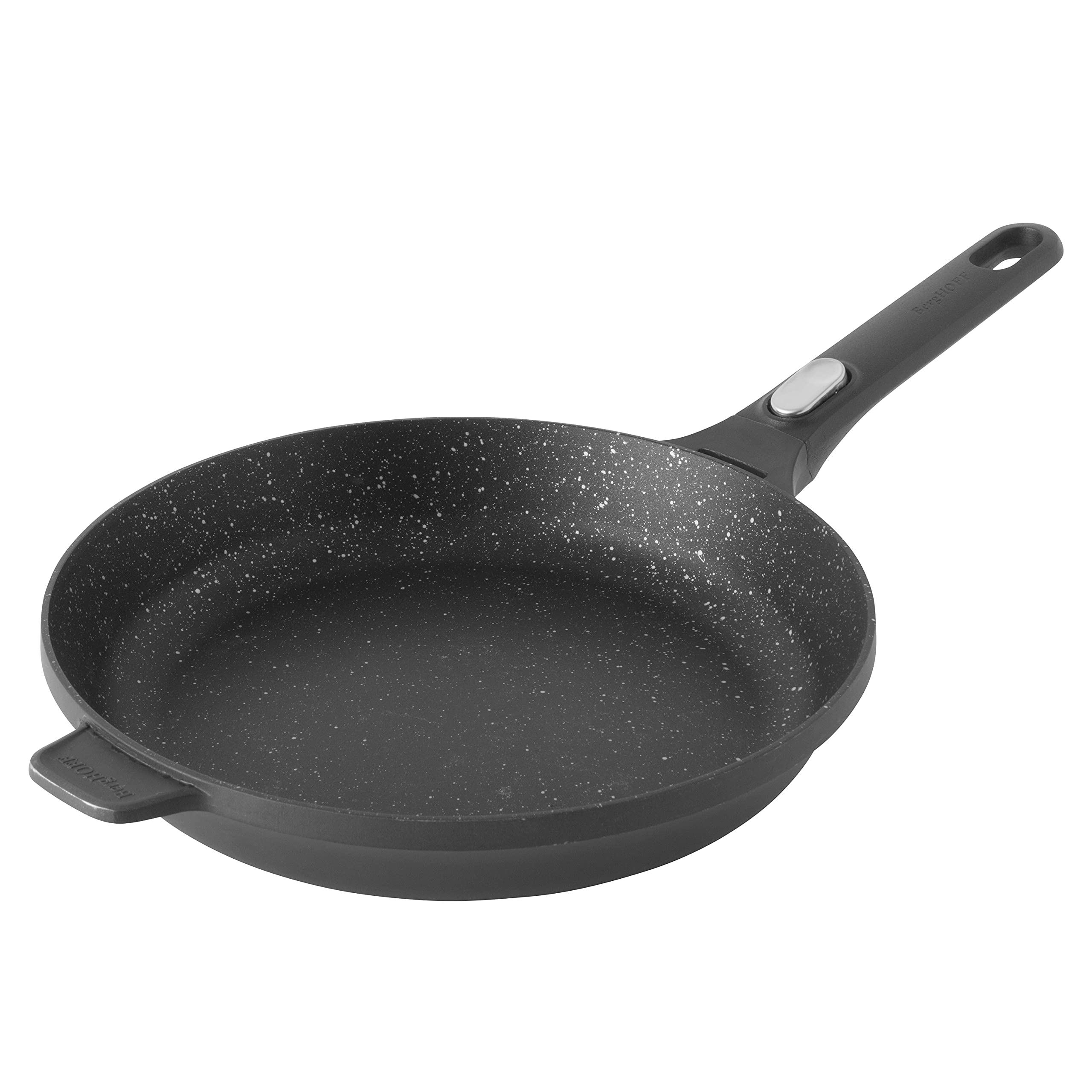 Berghoff GEM Non-stick Cast Aluminum 3Pc Fry Pan Set, Black, Stay-cool Detachable Handle Ferno-Green, PFOA Free Coating Induction Cooktop Compatible