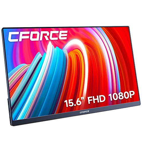 c-force Portable Monitor, 15.6'' 1080P FHD Laptop Monitor USB C HDMI Computer Display HDR Eye Care External Screen for PC Mac Phone Xbox Switch PS5…