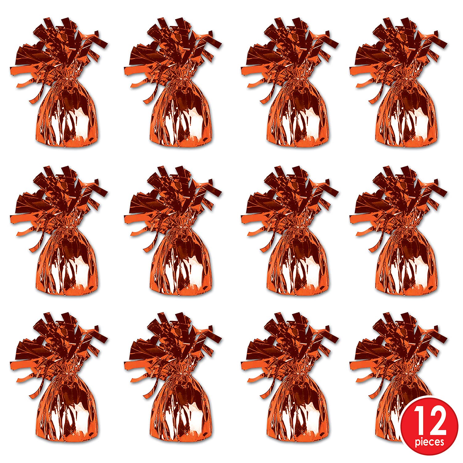 Beistle Metallic Wrapped Balloon Weight Pack of 12