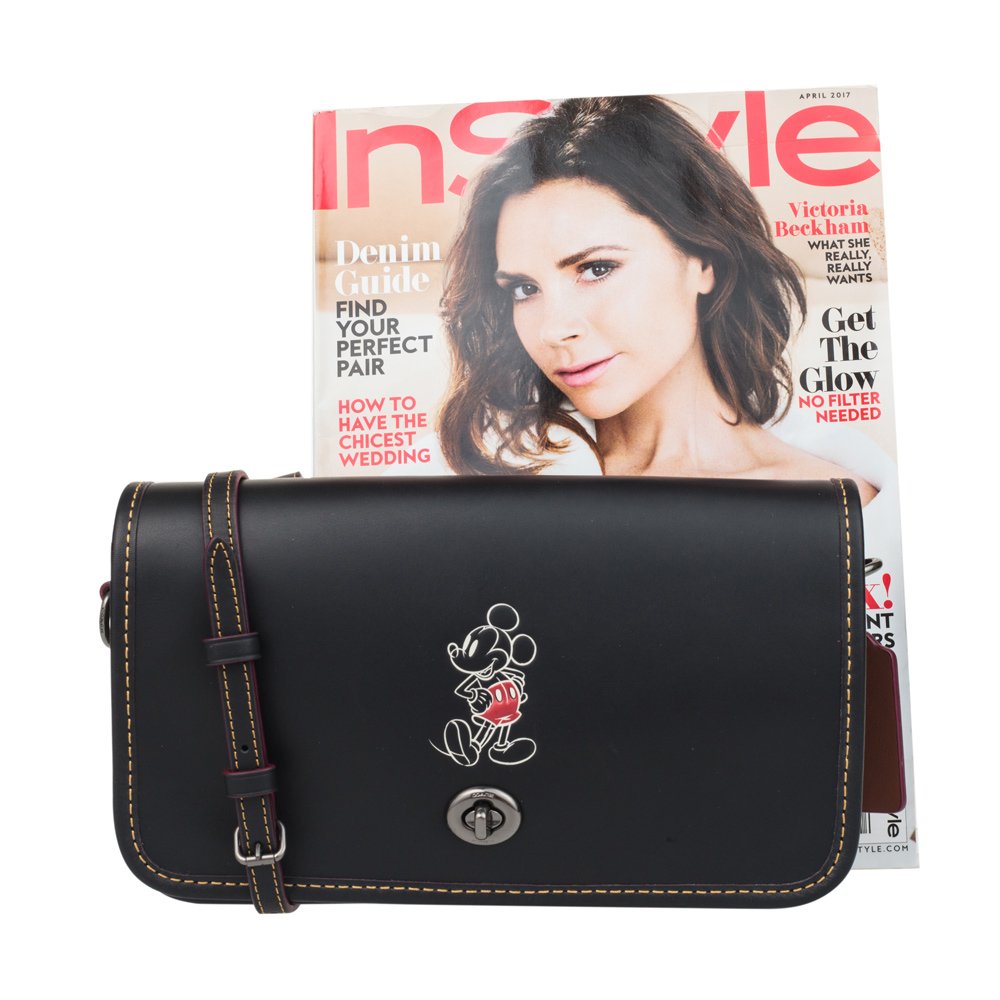 Coach MICKEY Penny Crossbody in Glove Calf Leather Black