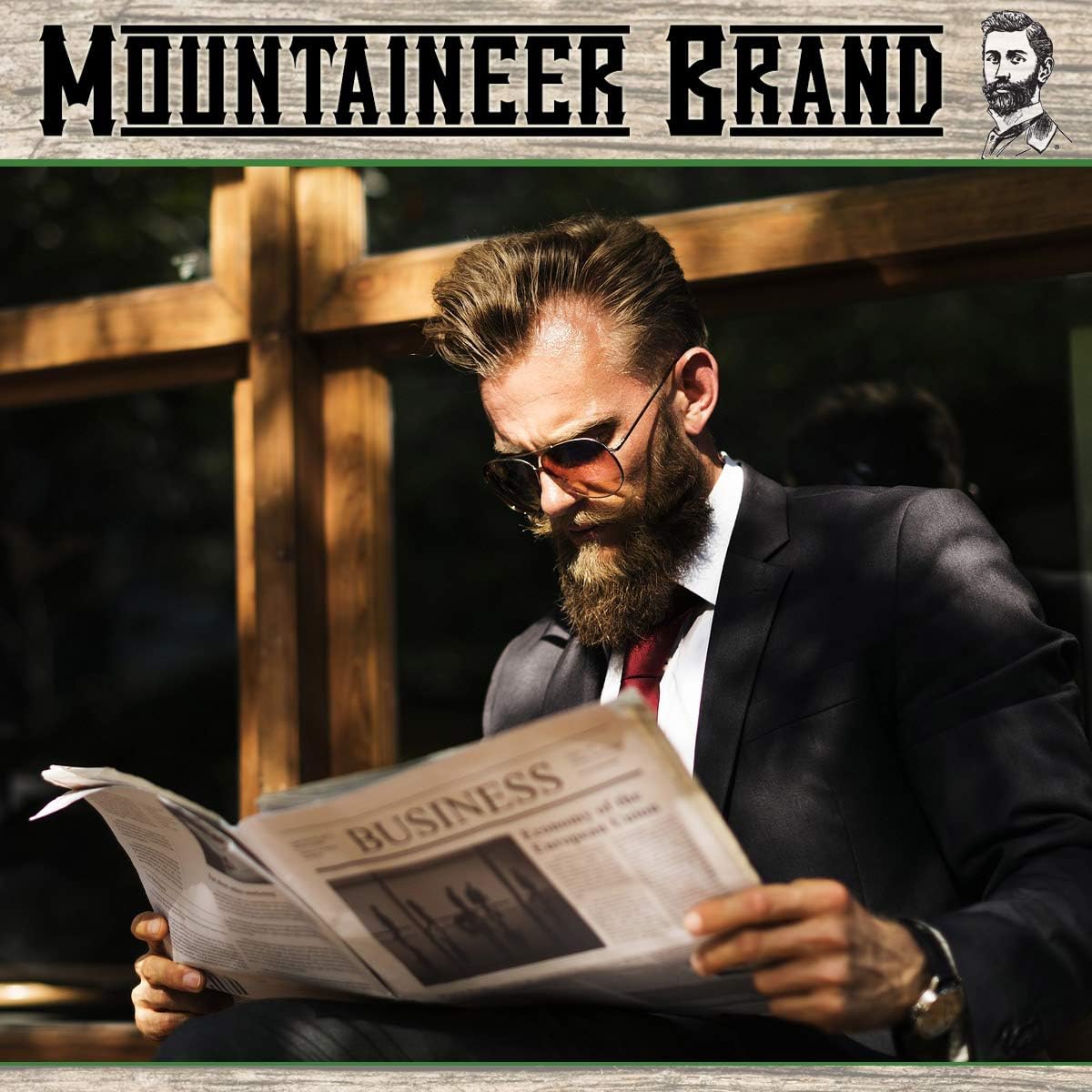 Mountaineer Brand Beard Grooming Kit for Men | Beard Oil, Conditioning Balm, Wash, Brush | Mustache Growth Essentials | WV Citrus & Spice Scented
