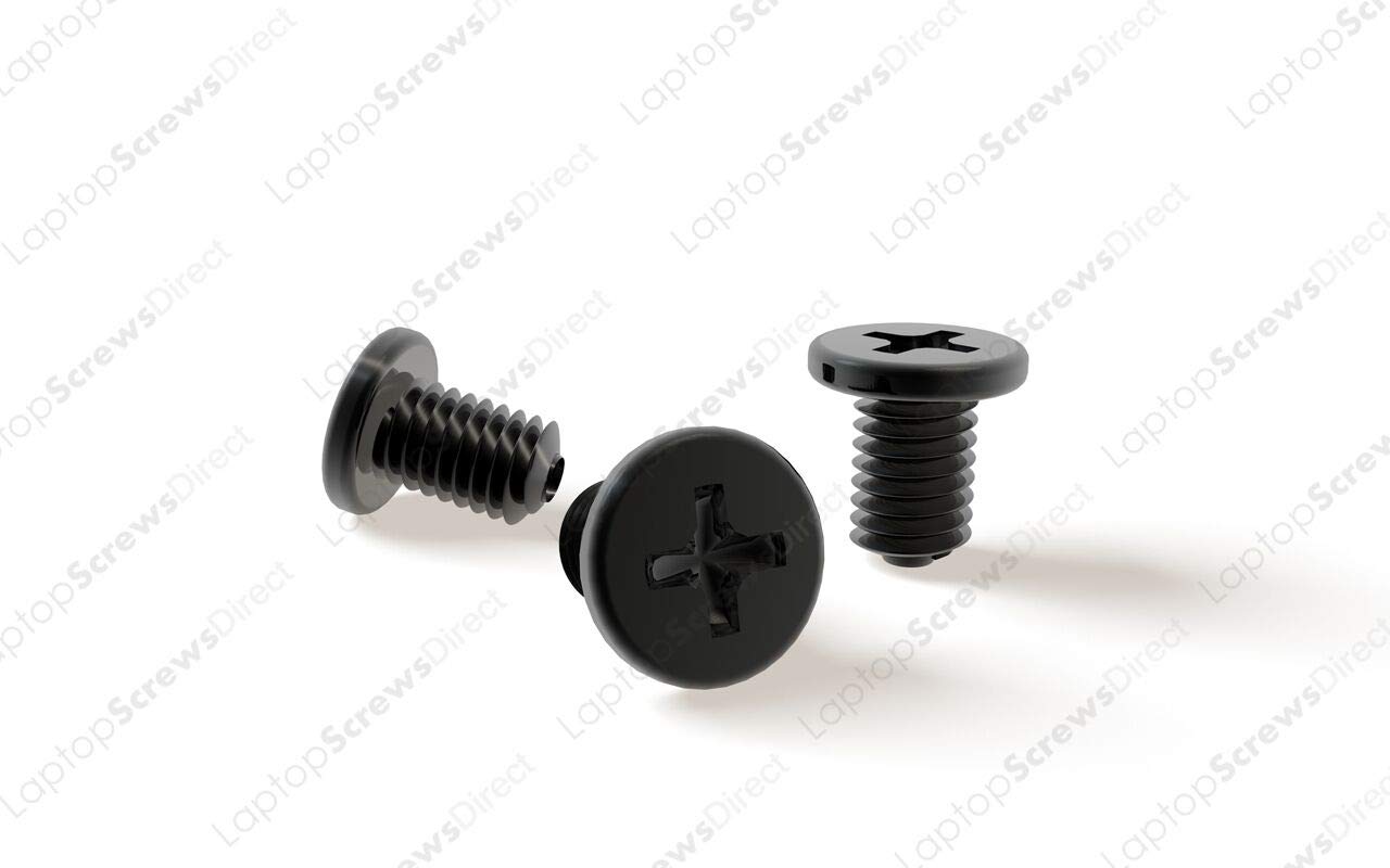 RapidSparesLtd Pack of 500 M2.5x4 New Black Zinc Wafer Head Laptop Machine Screw Philips Head