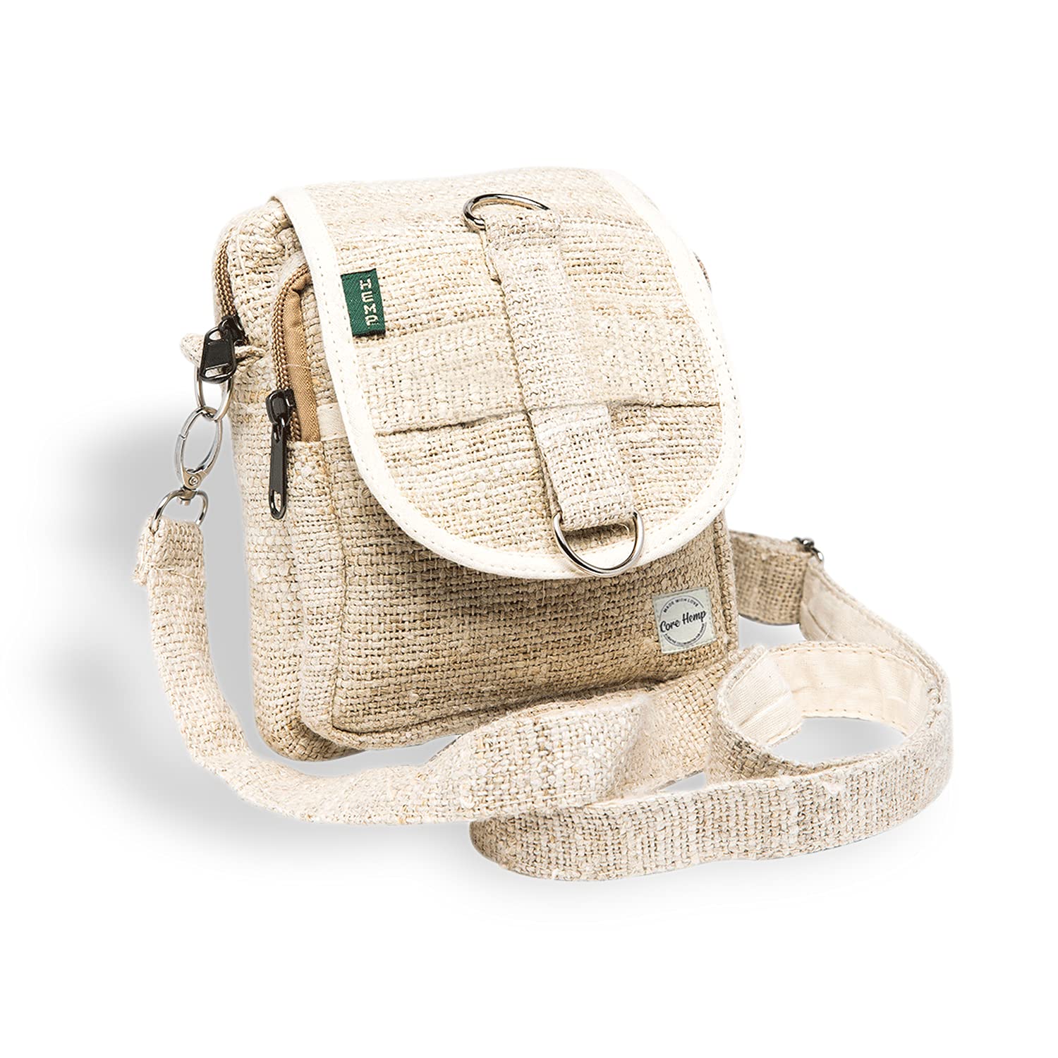 Core Hemp Crossbody Bag - Handmade Crossbody Natural Purse