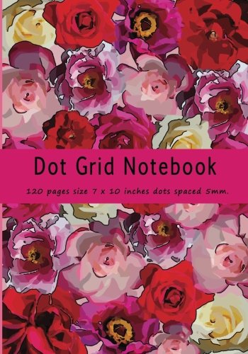 Dot Grid Notebook 120 pages size 7 x 10 inches dots spaced 5mm.: Black dots grid bullet spaced composition book journal design (Dot Grid Bullet Notebook School Office Supplies)