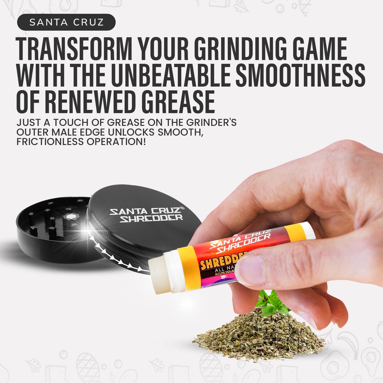 Santa Cruz Shredder Grinder Lubricating Grease, Works with All Models Eases The Shifting and Improves The Functionality