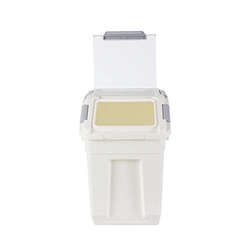 Rice Storage Container with Wheels Seal Locking Lid PP((507.27oz / 3.96gal / 80cup / 15L),Pack-2)