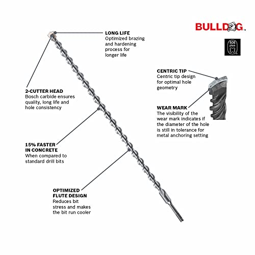 BOSCH HC2011B5 5-Pack 3/16 in. x 4 in. x 6 in. Bulldog SDS-Plus Rotary Hammer Bit