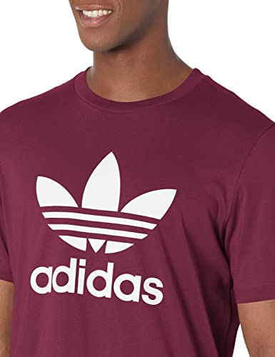 adidas Originals Men's Adicolor Trefoil Tee, Victory Crimson/White, X-Small