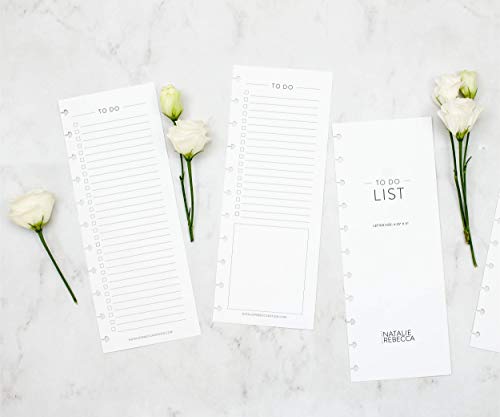 BetterNote Skinny To Do List Refills for Discbound Notebooks, Half Sheet Checklist, Fits Levenger Circa, Staples Arc, TUL, The Happy Planner, Disc Bound, Talia (Classic- 25 Sheets, 11-Disc, 8.5"x11")