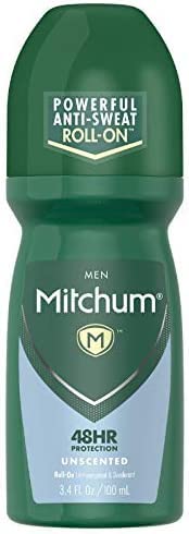 Mitchum Roll-On Antiperspirant and Deodorant for Men, Unscented, 3.4 Fluid Ounce?(Pack of 3)
