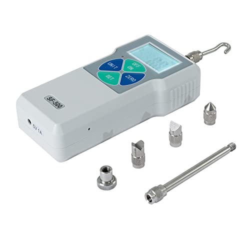 Beslands SF-500 Digital Force Gauge Push and Pull Tester Dynamometer Pressure High Precision LCD Measuring Instruments Thrust Meter Simple Portable (2N-500N)