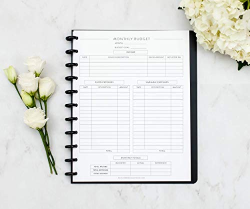 BetterNote Finance Plan Refill for Discbound Notebooks, Bill, Account, Expense, Budget, Fits Levenger Circa, The Happy Planner, Arc Systems, TUL, Talia, 1 Year Supply (11-Disc, 8.5"x11")