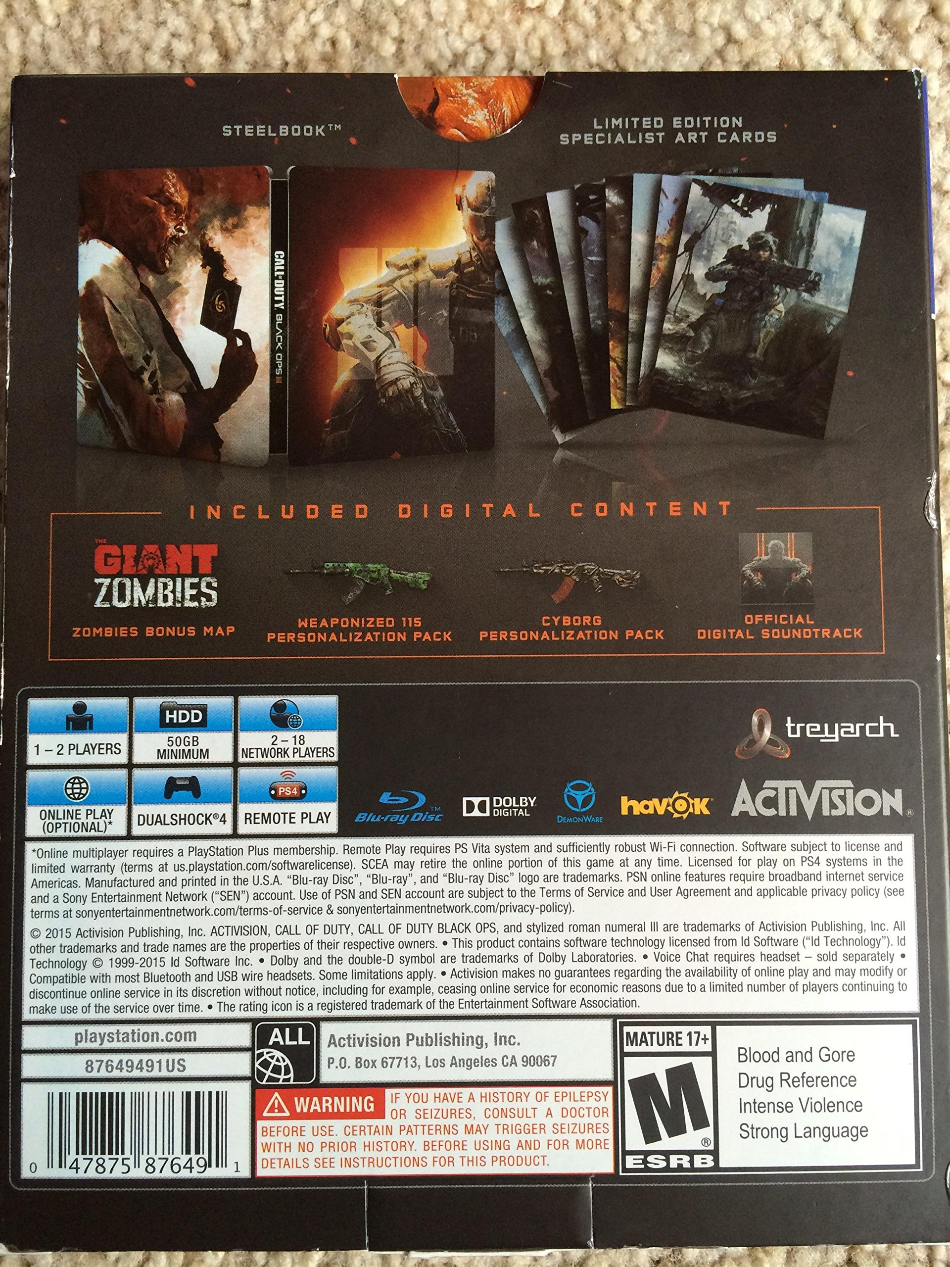 Call of Duty Black Ops III Hardened Edition GameStop Exclusive
