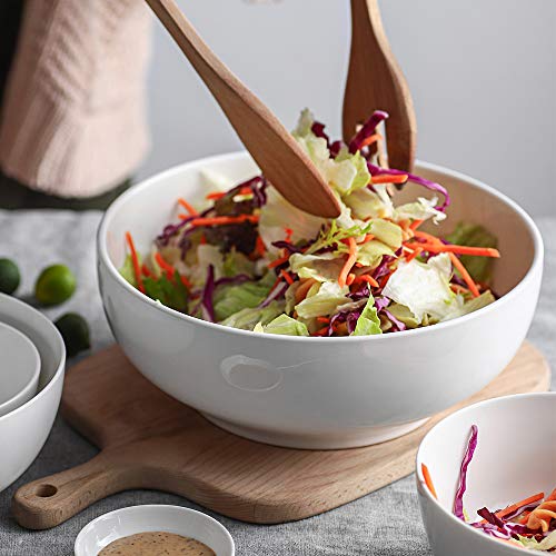 DOWAN Serving Bowls, Mixing Bowl Set, 86/36/24/8.5 Ounces Mixing Bowls for Kitchen, White Serving Set, Serving Bowls Set of 4, Ceramic Bowl Sets for Eating Different Sizes